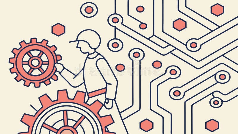 Teamwork in Engineering and Tech Development Vector, Vector Design Generative AI Stock Vector ...