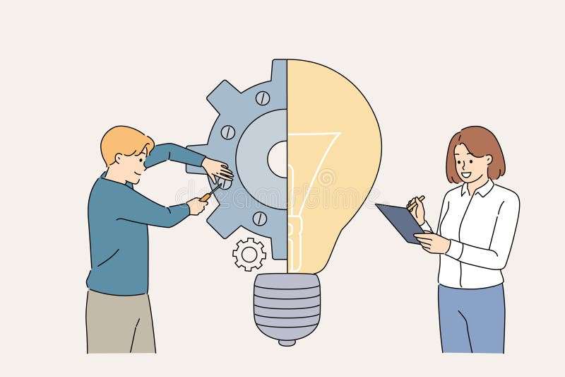 Teamwork of Engineers Developing Innovative Product and Creating ...