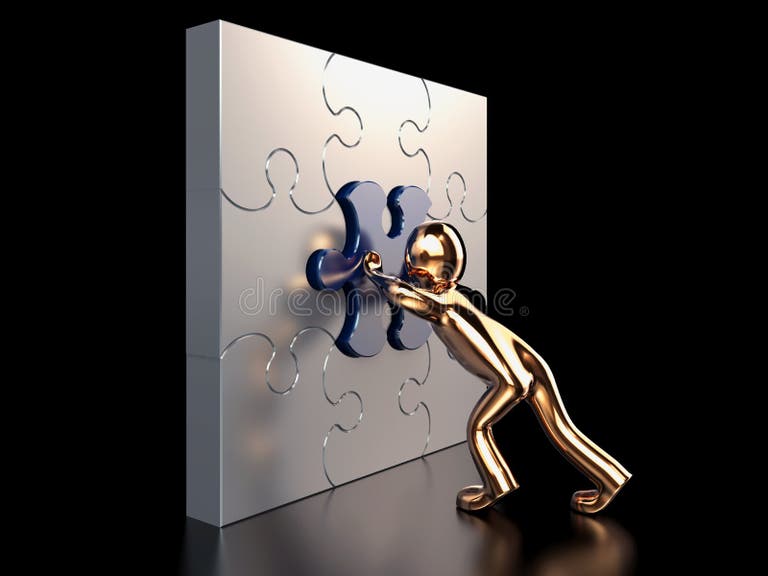 Trabalho de equipa. Puzzle ilustração stock. Ilustração de enigma ...