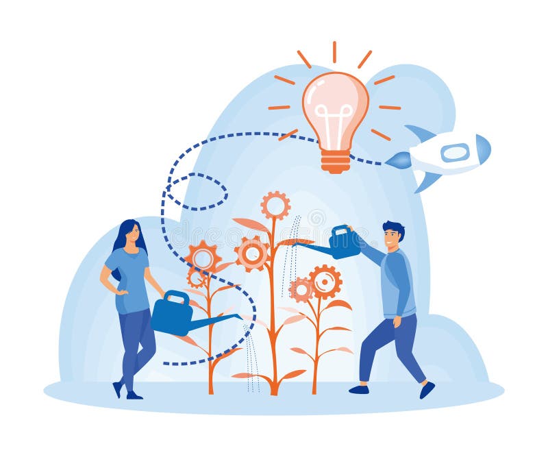 Teamwork on Finding New Ideas, Little People Launch a Mechanism, Search ...