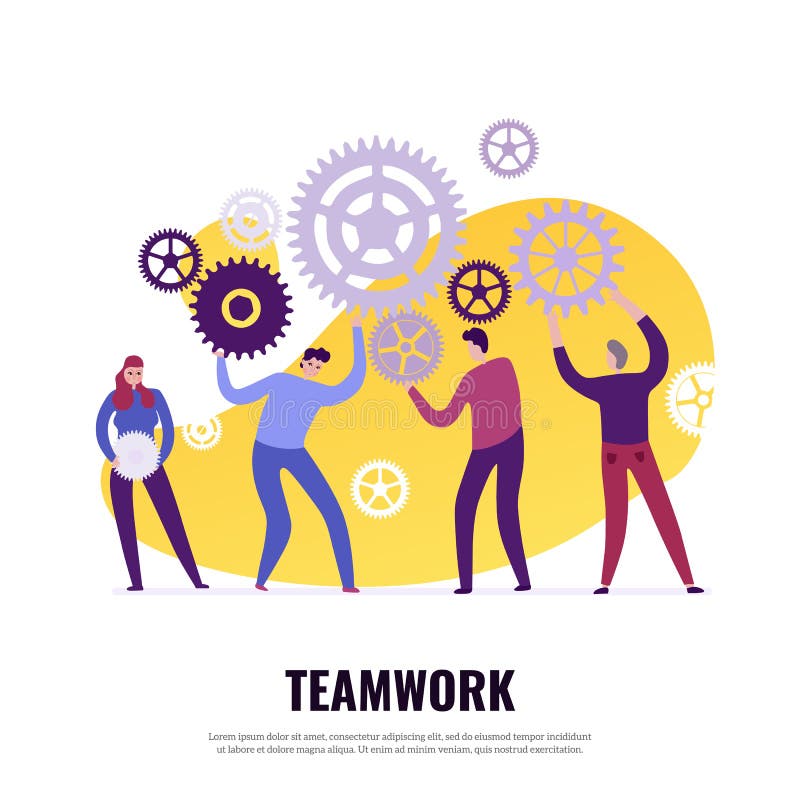 Gear teamwork concept stock vector. Illustration of icon - 40045642