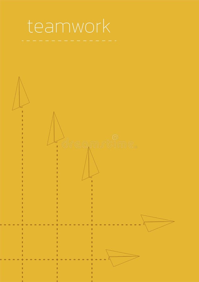 Teamwork with a Folded Paper Boat Stock Vector - Illustration of ...