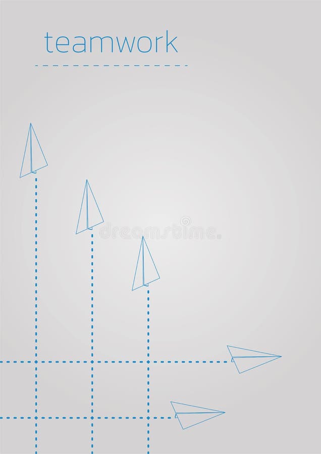 Teamwork with a Folded Paper Boat Stock Vector - Illustration of planes ...
