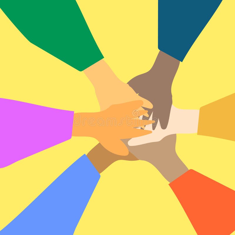 Stack Hands Showing Unity Teamwork Stock Illustrations – 115 Stack ...