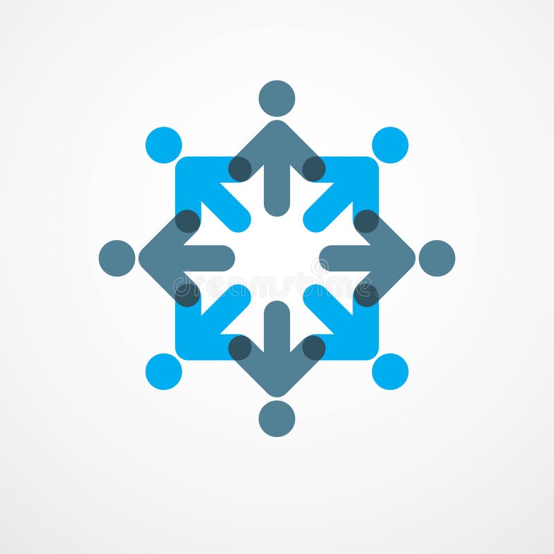 Teamwork and Friendship Concept Created with Simple Geometric Elements ...