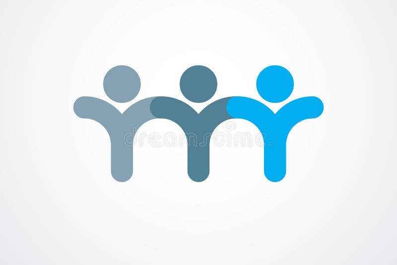 Teamwork and Friendship Concept Created with Simple Geometric Elements ...