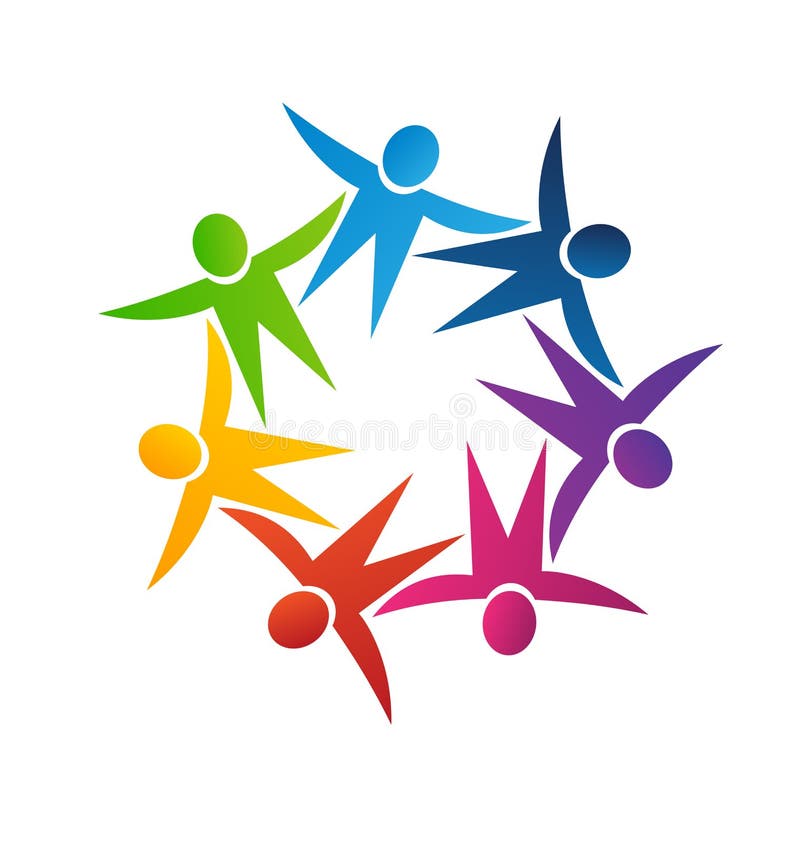 Teamwork Fun People Vector Symbol Stock Vector - Illustration of ...