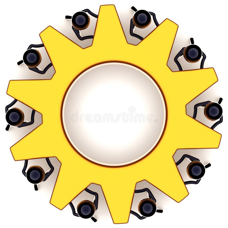 Teamwork Gear Wheel Concept Stock Illustration - Illustration of ...