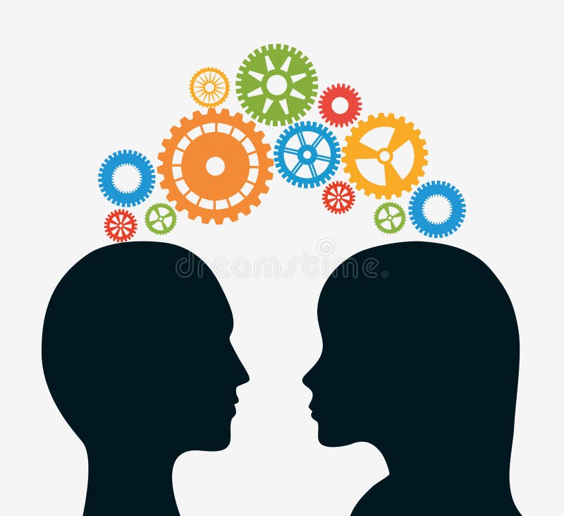 Teamwork and gears design stock vector. Illustration of cooperation ...