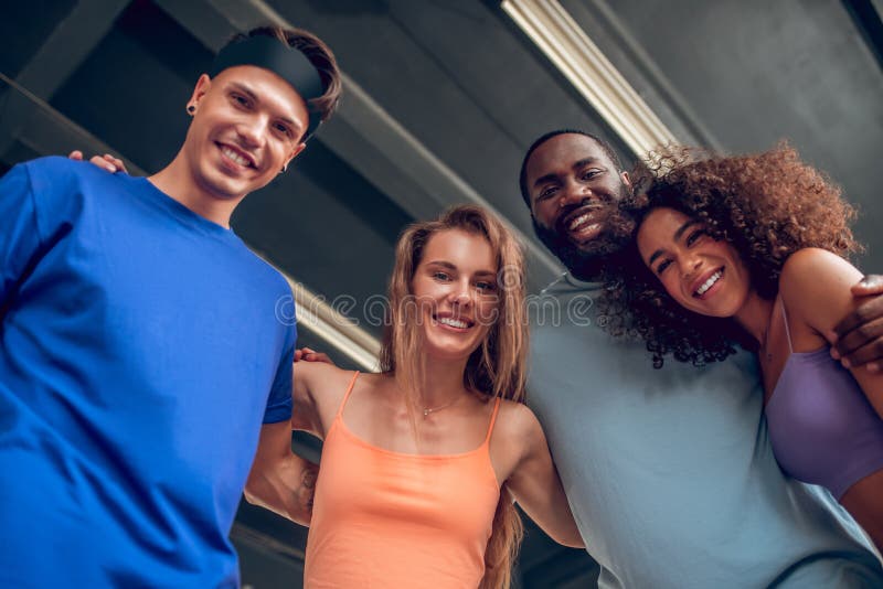 Good Team Hugging Each Other and Feeling Support Stock Photo - Image of ...