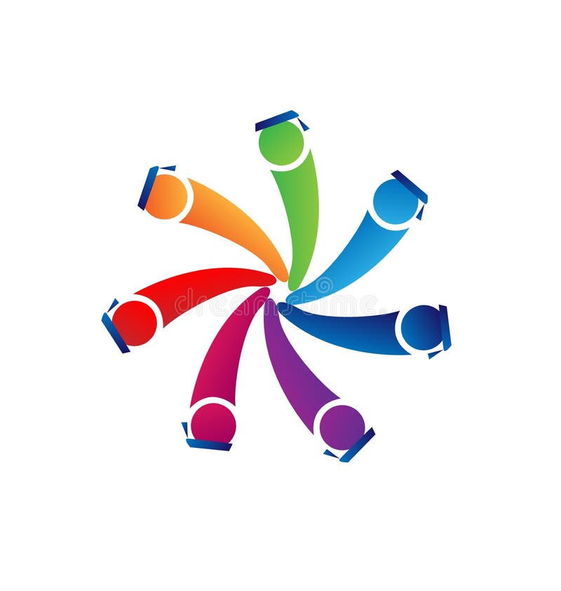 Teamwork Graduates with Cap Alumni Logo Vector Stock Vector ...
