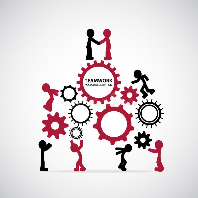 Grafikdesign im Team vektor abbildung. Illustration von schattenbild ...