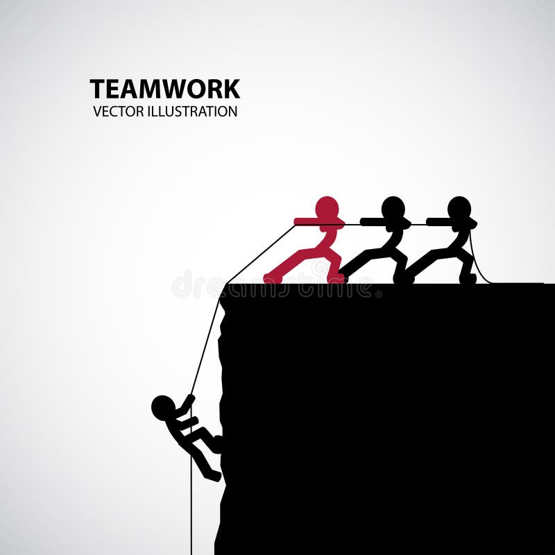 Teamwork-Grafikdesign vektor abbildung. Illustration von firma - 83584684