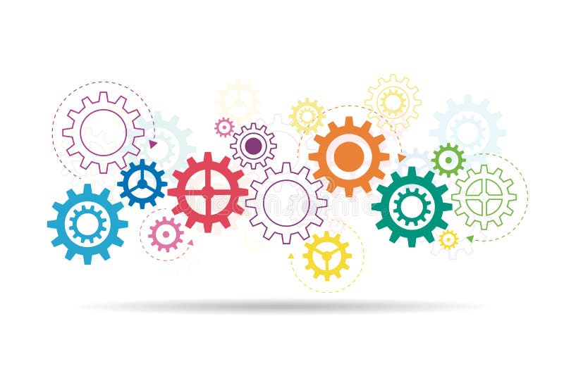 Gears and Cog Wheels Icons Set Stock Vector - Illustration of ...