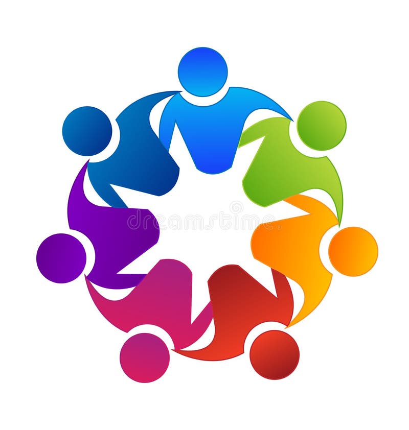 Teamwork Group of Working Friends Logo Vector Stock Vector ...