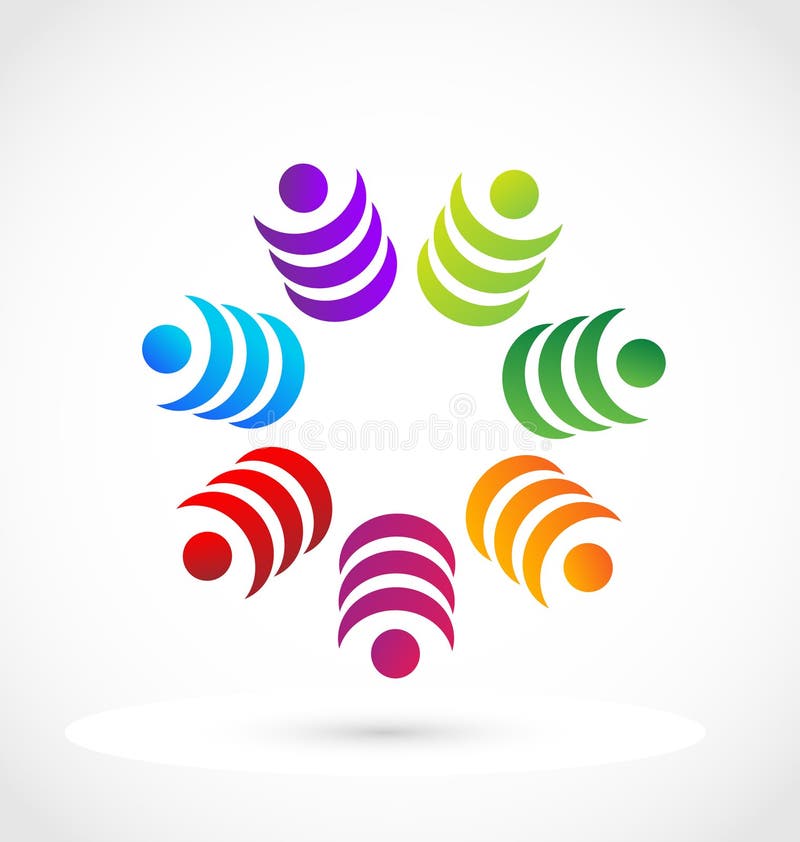 Teamwork Group of Friends, Logo Vector Stock Vector - Illustration of ...