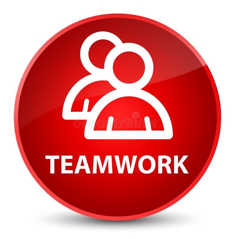 Teamwork (group Icon) Premium Red Tag Sign Stock Illustration ...
