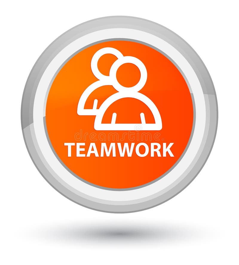 Teamwork (group Icon) Glossy Blue Round Button Stock Illustration ...
