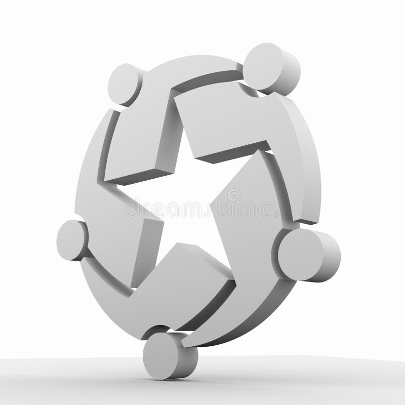 People logo. 3D star stock illustration. Illustration of person - 49640011