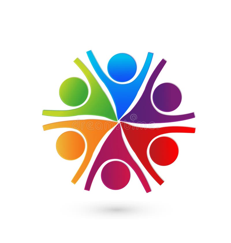 Teamwork Group of People, Working and Having Success Logo Stock Vector ...