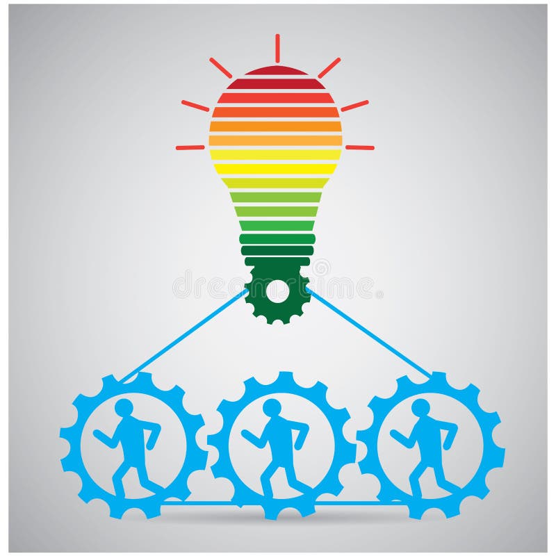 Teamwork stock illustration. Illustration of people, lightbulb - 66487538