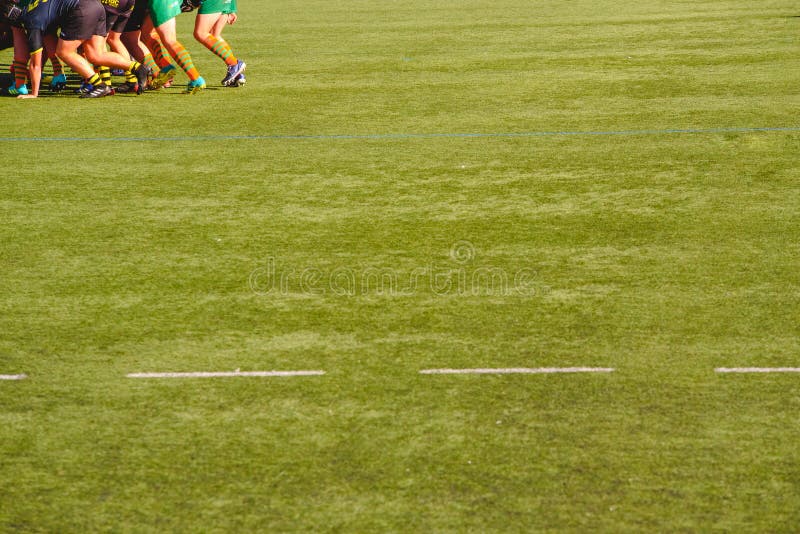 Rugby Teamwork Team Moment Effort Editorial Stock Photo - Image of ...