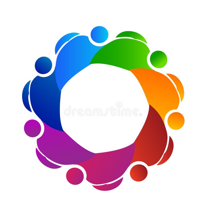 Teamwork Group of Working Friends Logo Vector Stock Vector ...