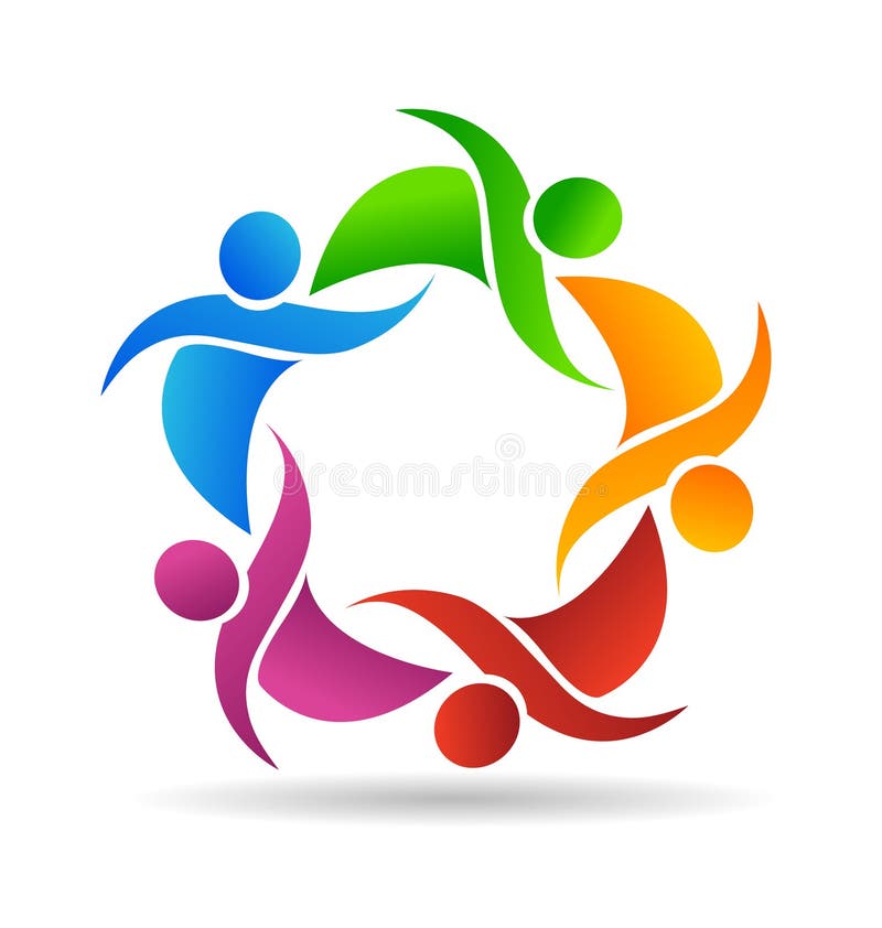 Teamwork Group of Working Friends Logo Vector Stock Vector ...
