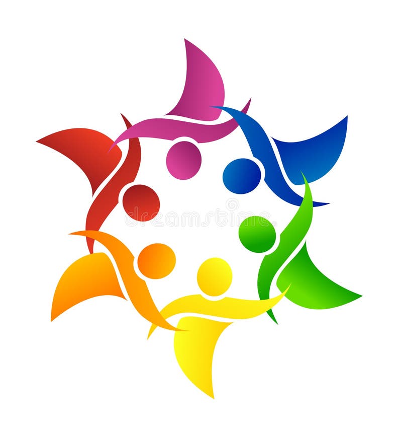 Teamwork Group of Working Friends Logo Vector Stock Vector ...