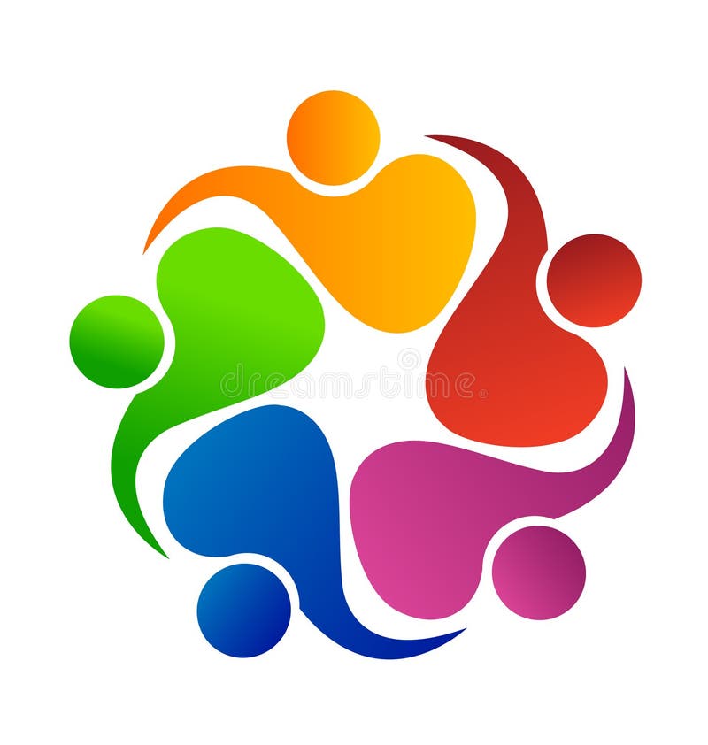 Teamwork Group of Working Friends Logo Vector Stock Vector ...