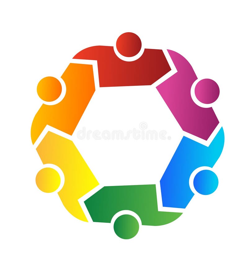 Teamwork Group of Working Friends Logo Vector Stock Vector ...