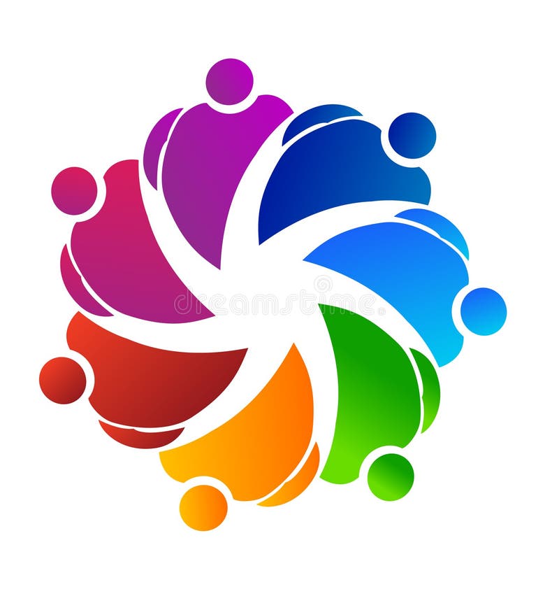 Teamwork Group of Working Friends Logo Vector Stock Vector ...