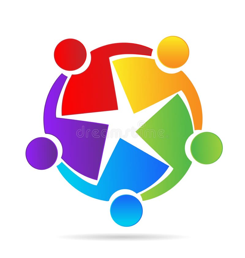 Teamwork Group Working Together Icon Stock Vector - Illustration of ...