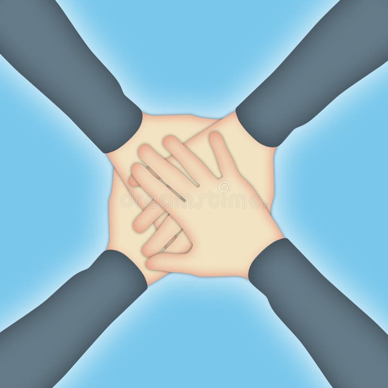 Teamwork Hands stock illustration. Illustration of partners - 17554297
