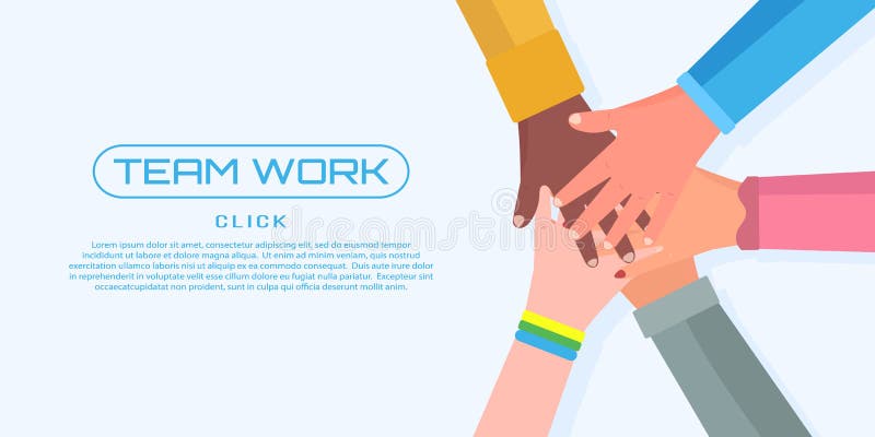 Teamwork, hands people. stock vector. Illustration of partnership ...