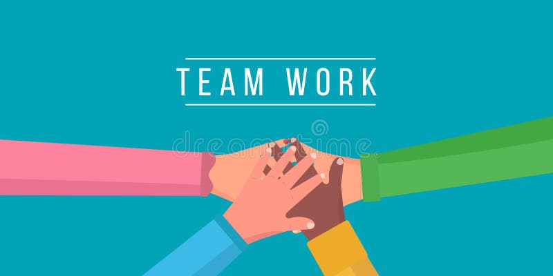 Teamwork, hands people. stock vector. Illustration of partnership ...