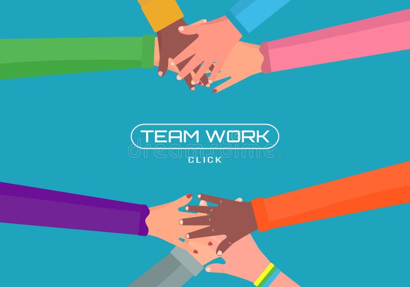 Teamwork, hands people. stock vector. Illustration of stack - 181514926