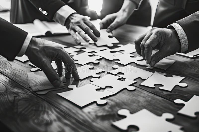 Teamwork Hands Around a Table Stock Image - Image of smile, people ...