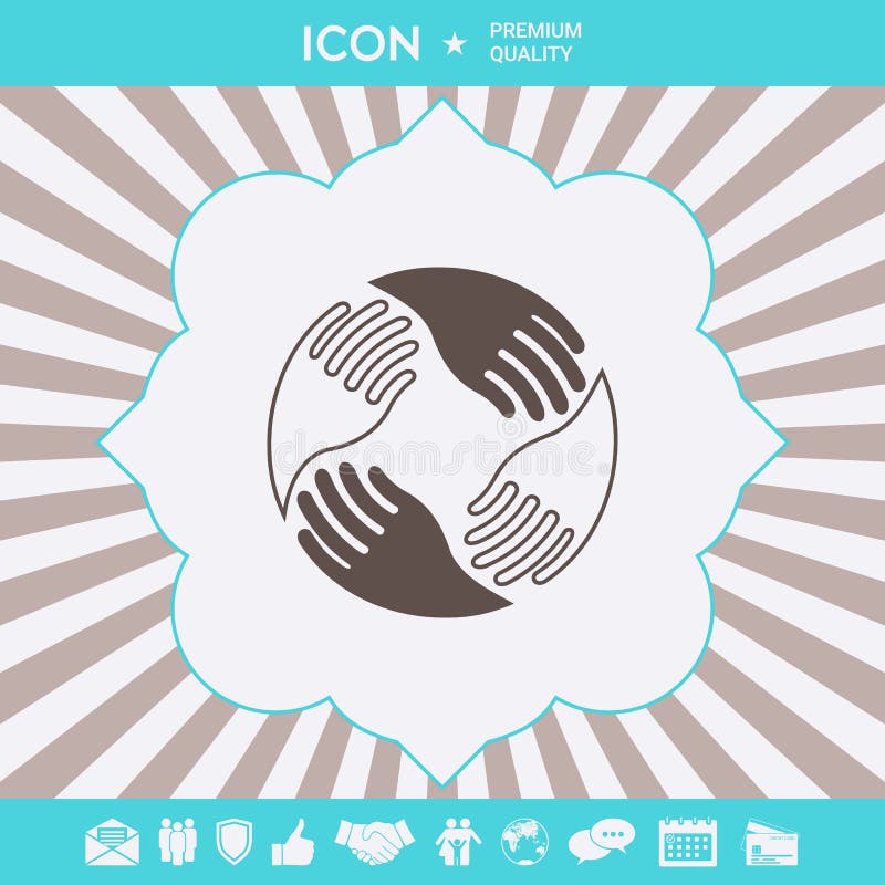 Teamwork Hands. Human Connection Logo. Graphic Elements for Your Design ...