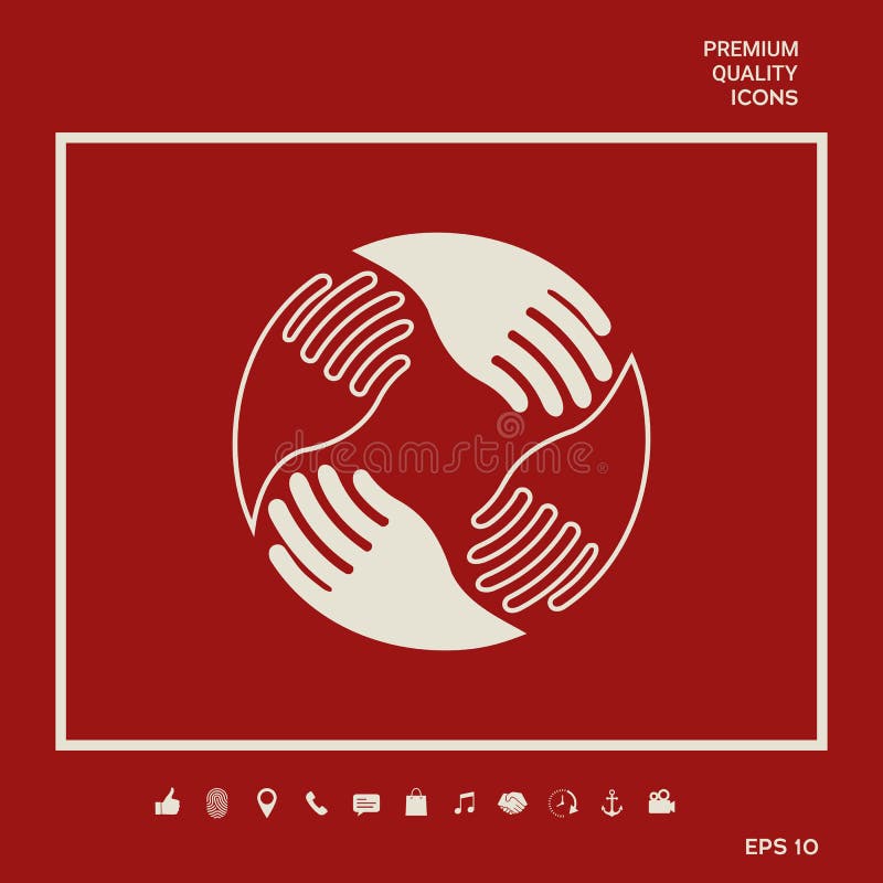 Teamwork Hands. Human Connection Logo. Graphic Elements for Your Design ...