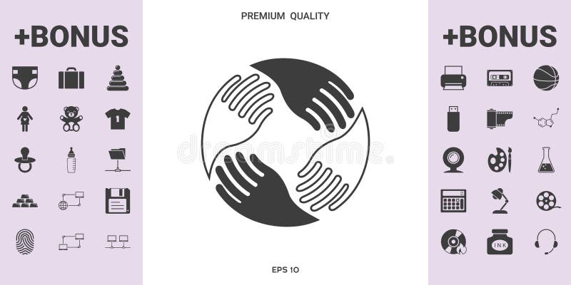 Teamwork Hands. Human Connection Logo - Graphic Elements for Your ...