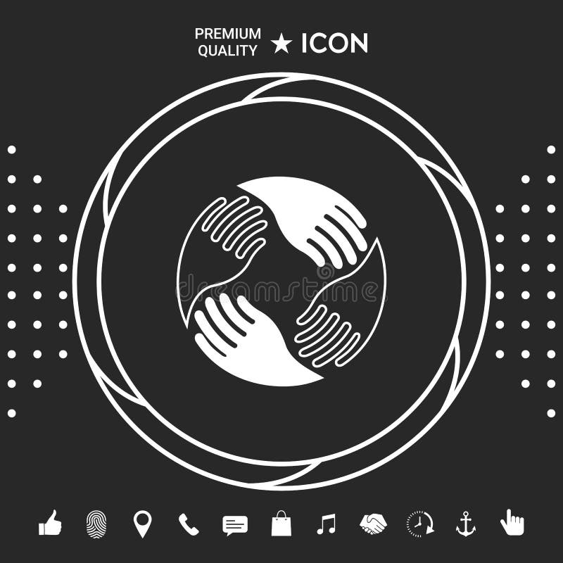 Teamwork Hands. Human Connection Logo . Graphic Elements for Your ...