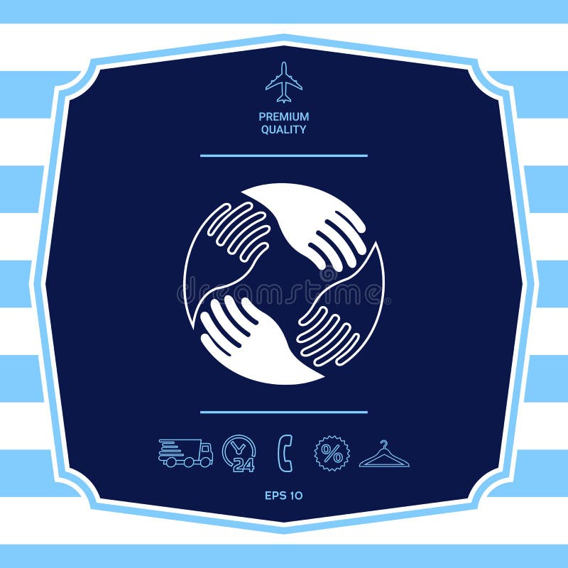 Teamwork Hands. Human Connection Logo. Graphic Elements for Your Design ...