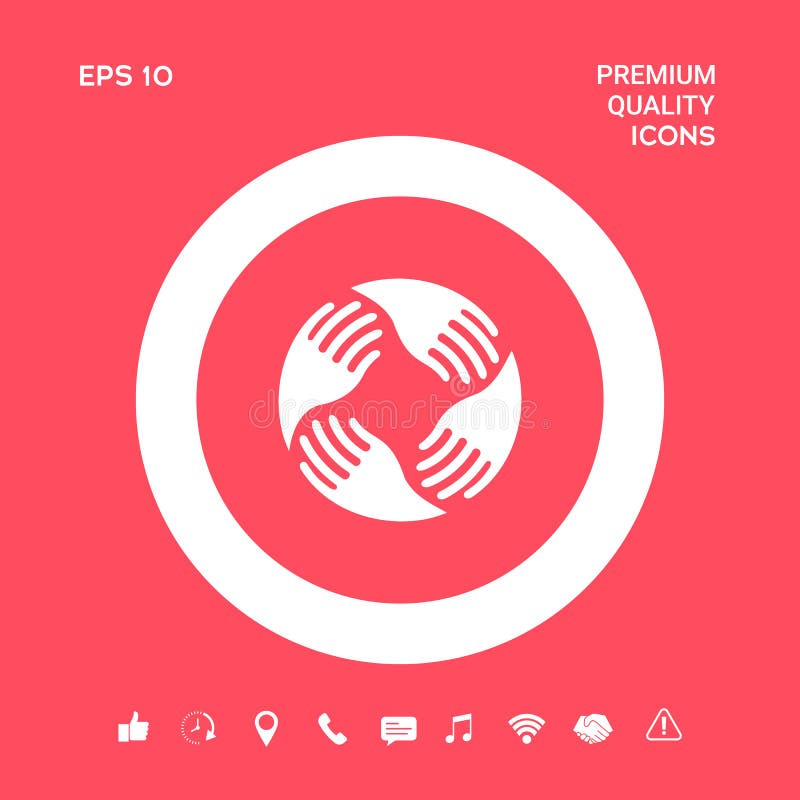 Teamwork Hands Logo. Human Connection. Graphic Elements for Your Design ...