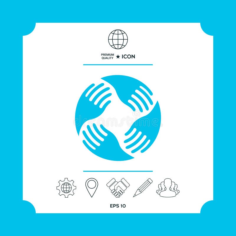 Teamwork Hands Logo. Human Connection Stock Vector - Illustration of ...