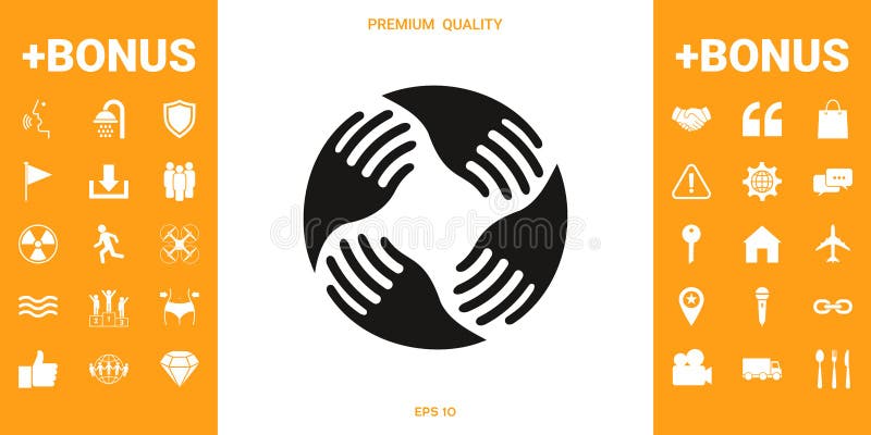 Teamwork Hands Logo. Human Connection Stock Vector - Illustration of ...