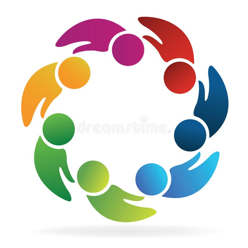 Teamwork Hands Heart Shape Logo Stock Vector - Illustration of ...
