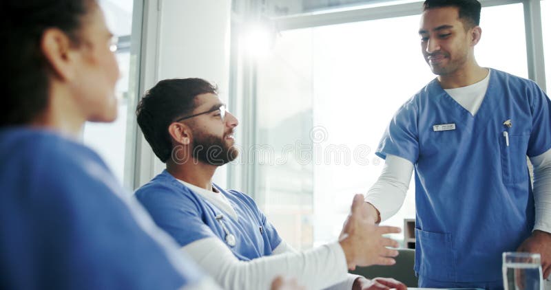 Teamwork, Handshake and Healthcare with Doctors in Meeting for Welcome ... Teamwork, Handshake and Healthcare with Doctors in Meeting for Welcome ...