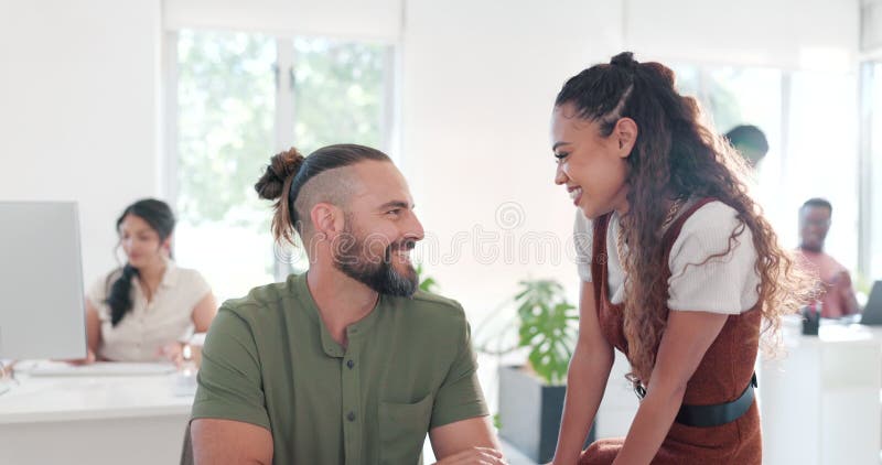 Teamwork, Happy and Smile with Business People in Office for Solution ...