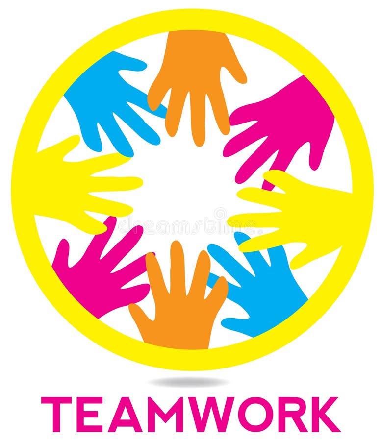 Teamwork Colored Rainbow Word Text Suitable for Logo Design Stock ...